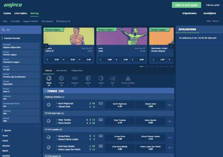 Hajper bonus 500 kr » bonuskod, betting, casino, stream